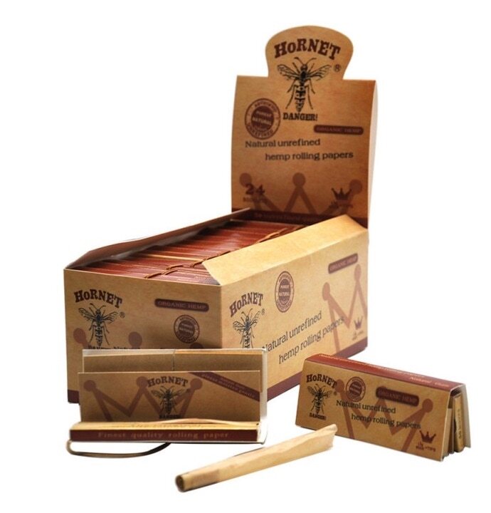 Box of 24 Hornet 1 1/4 Organic Unrefined Rolling Papers with Tips ...