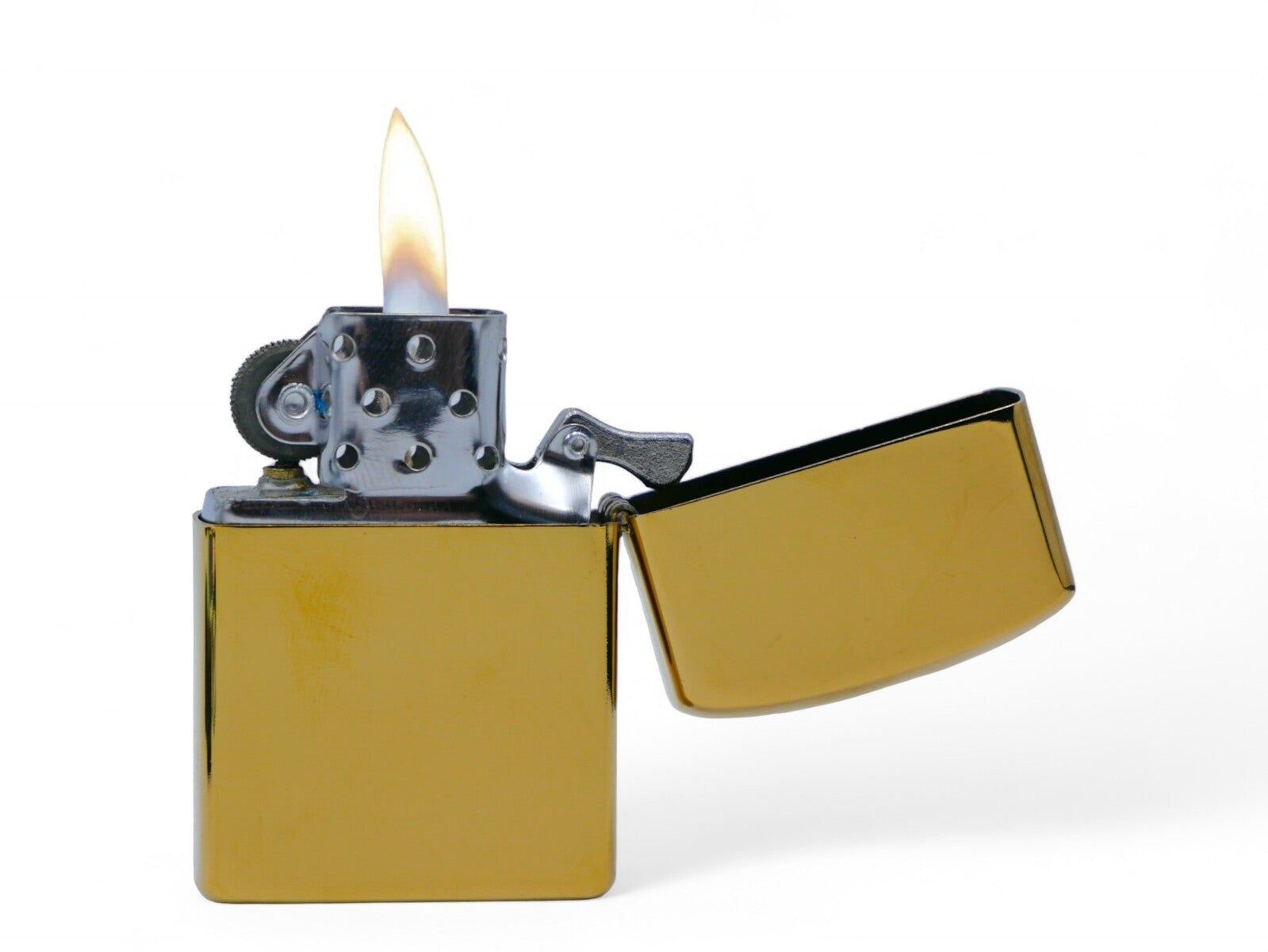 Gold Oil Lighter Metal Flip Top Windproof – Your Smoke