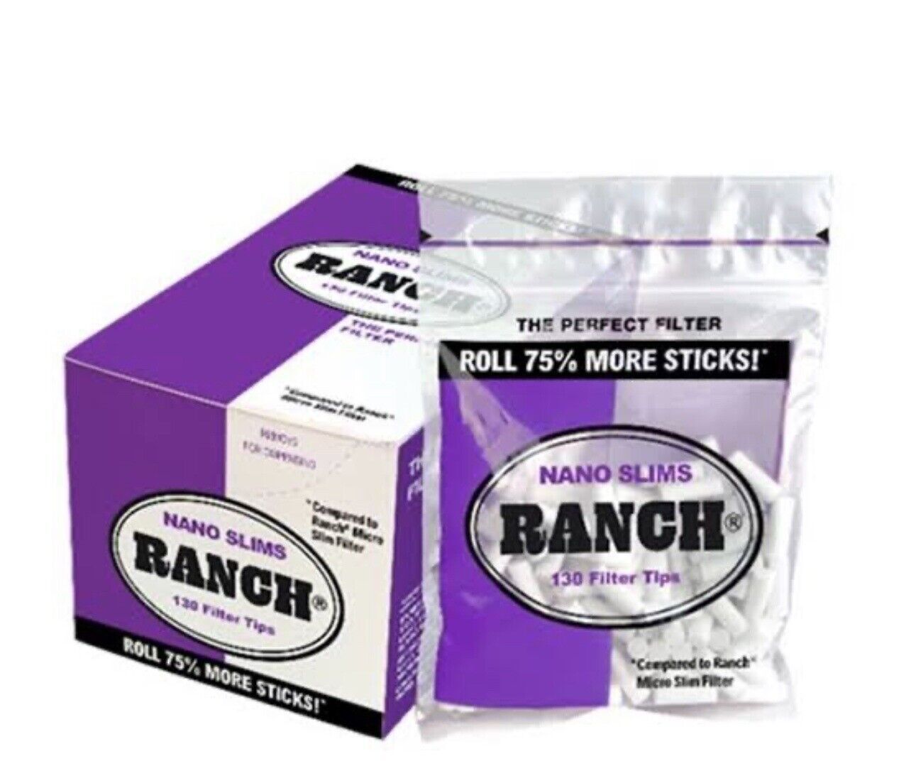 Box of 12 Ranch Nano Slim Purple Filters (1560 Tips) – Your Smoke