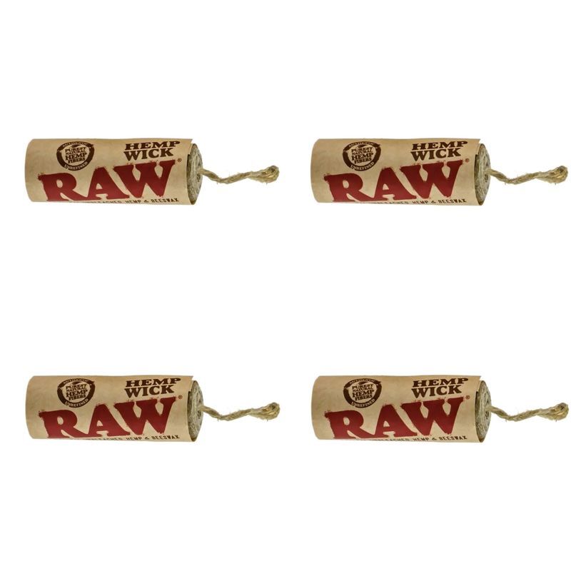 4 Packs RAW Hemp Wick 6m Natural Unbleached Hemp & Beeswax (20ft Rolls ...