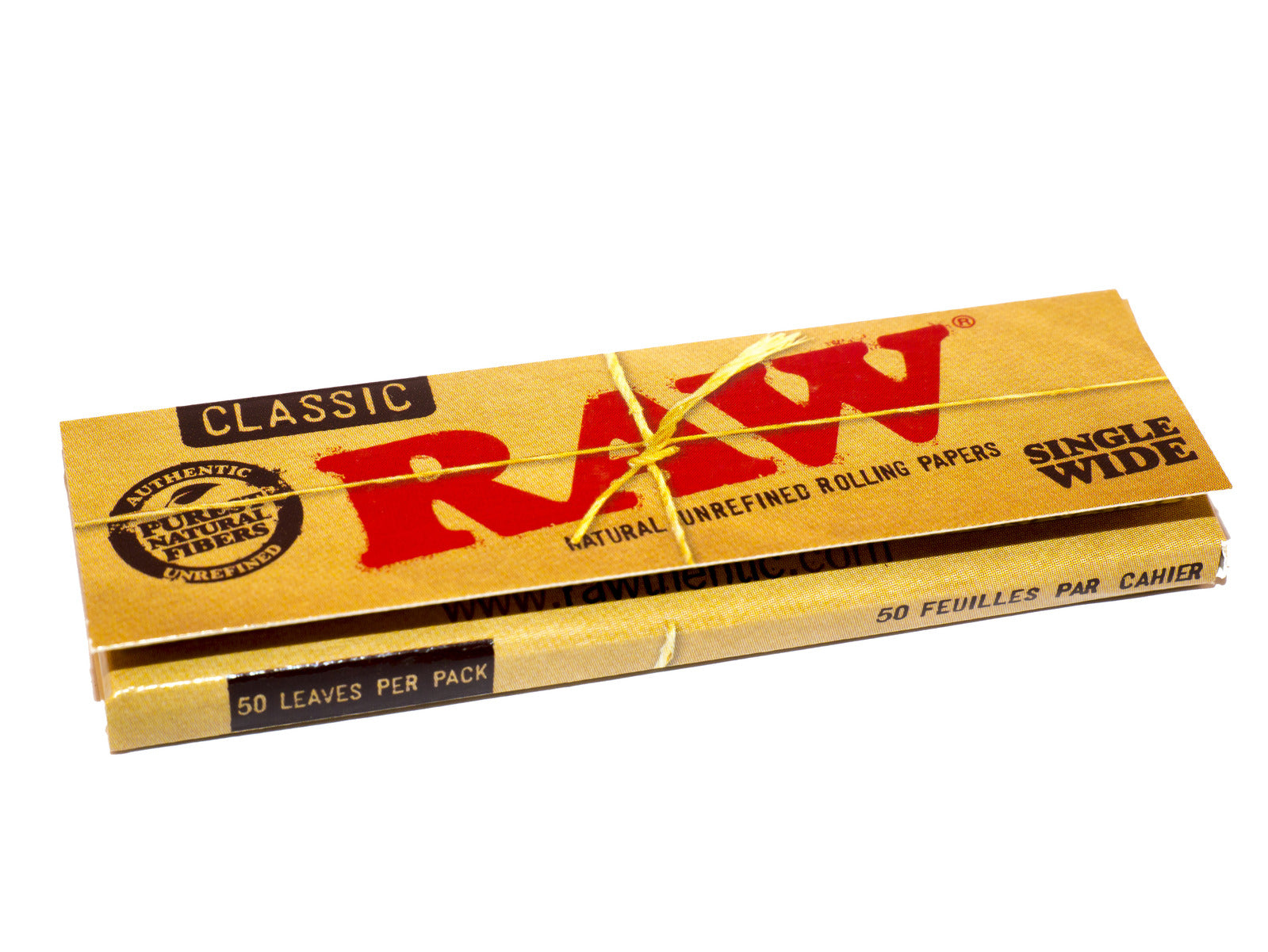RAW Single Wide Classic Natural Rolling Papers (50 Leaves) – Your Smoke