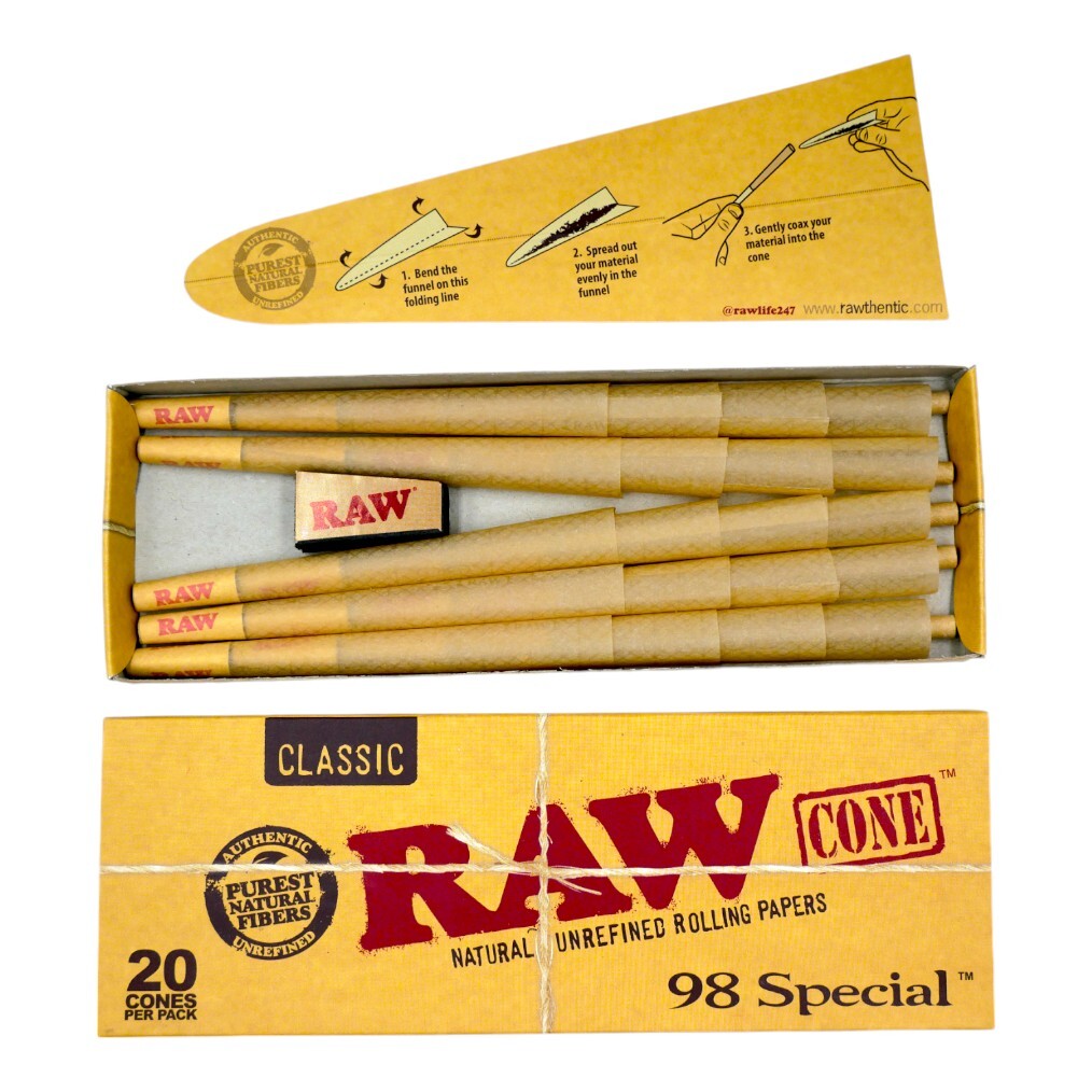 RAW Classic 98 Special Pre Rolled Cones (20 Pack) – Your Smoke