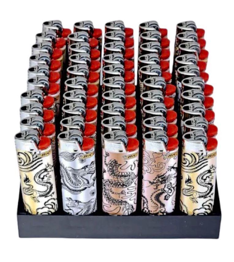 Box of 50 BIC Maxi Asian Design Lighters (J26) – Your Smoke